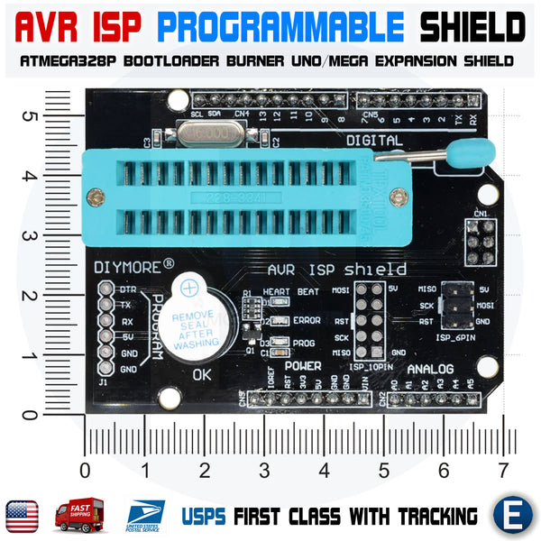 Avr Isp Shield Burning Burn Bootloader Programmer For Arduino Uno R3