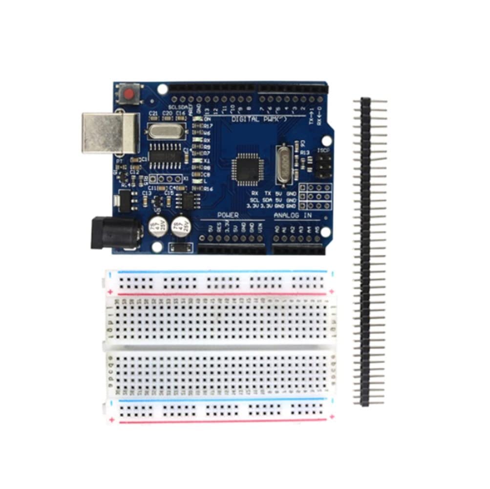Starter Kit Uno Atmega328p Bundle Breadboard Wires Usb Arduino Compati