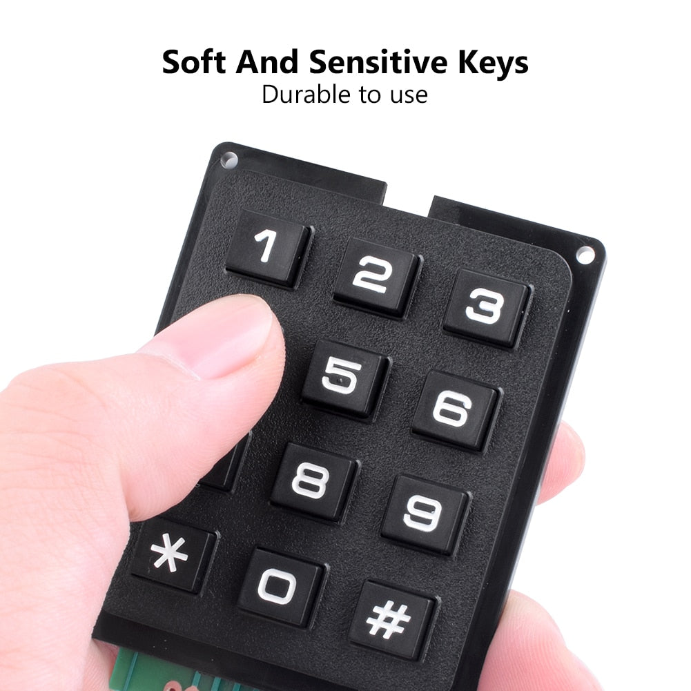 3x4 Matrix Array 12 Keys Switch Keypad Keyboard Module For Mcu Arduino