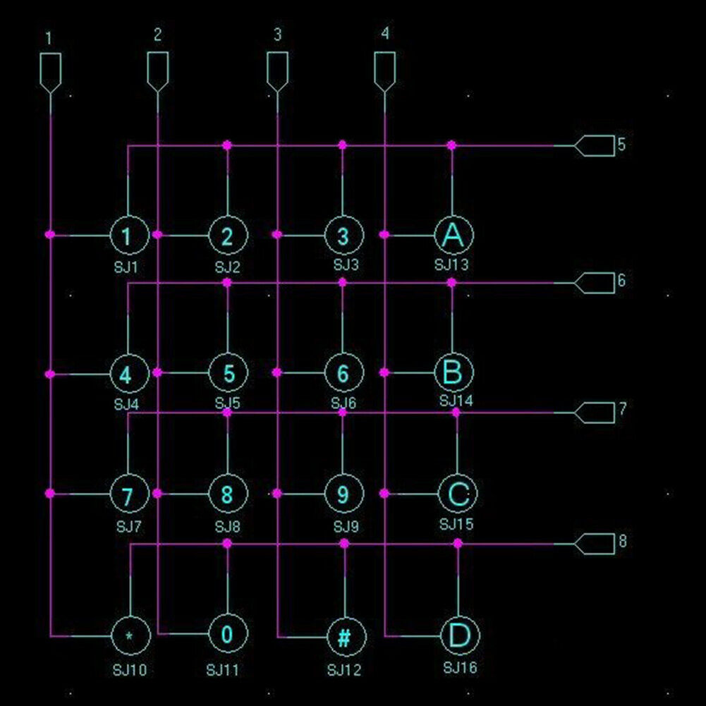 4x4 Matrix Array 16 Keys Switch Keypad Keyboard Module For Mcu Arduino Eelectronicparts