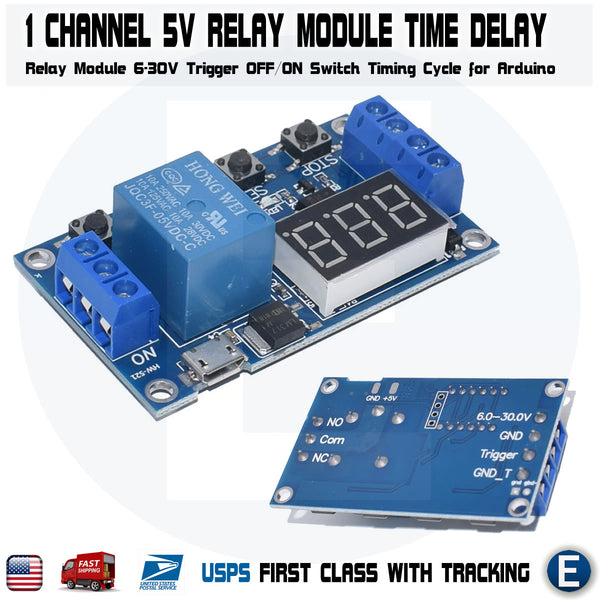 1 Channel 5V Relay Module Time Delay Relay Module Trigger Switch Timin ...