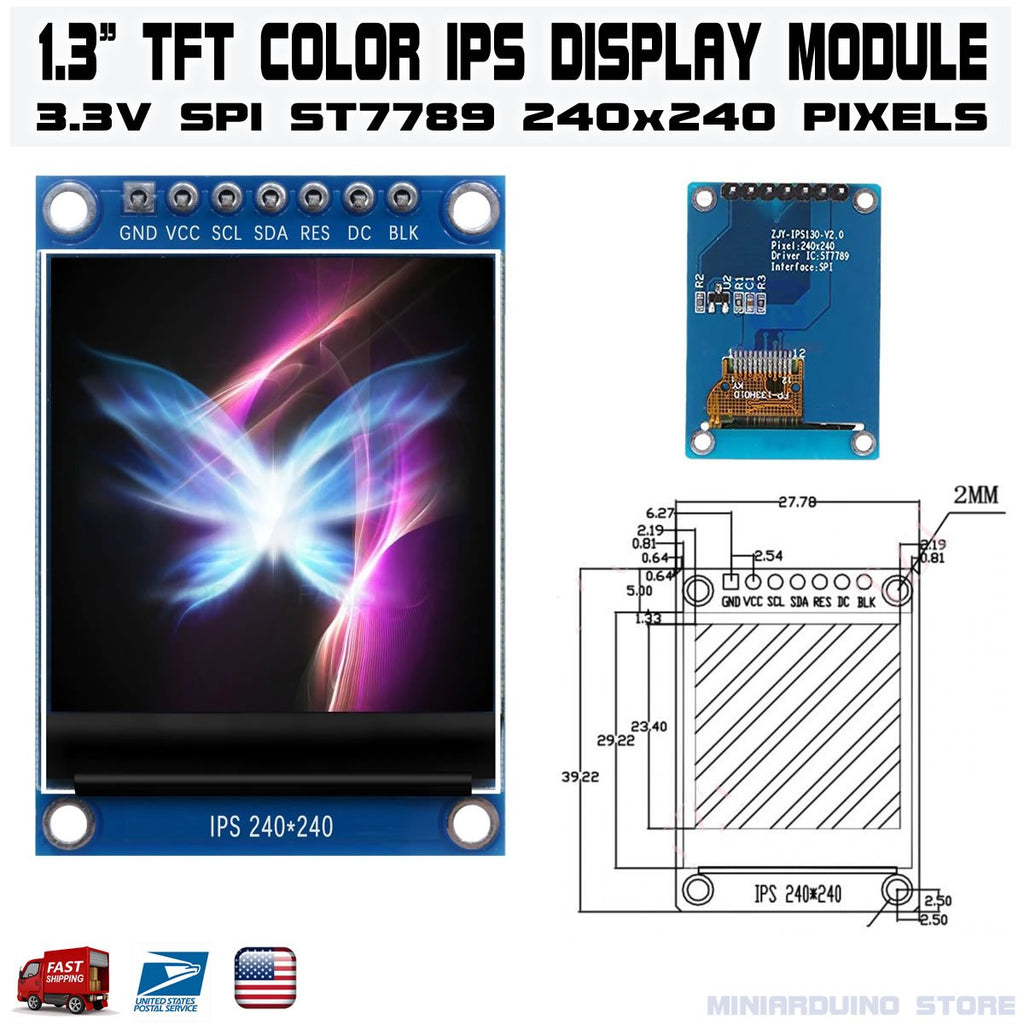 Interfacing Arduino With St7789 Tft Display Graphics Test 40 Off