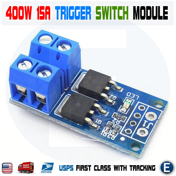 15A 400W MOS FET Trigger Switch Drive Module PWM Regulator Control Cur ...