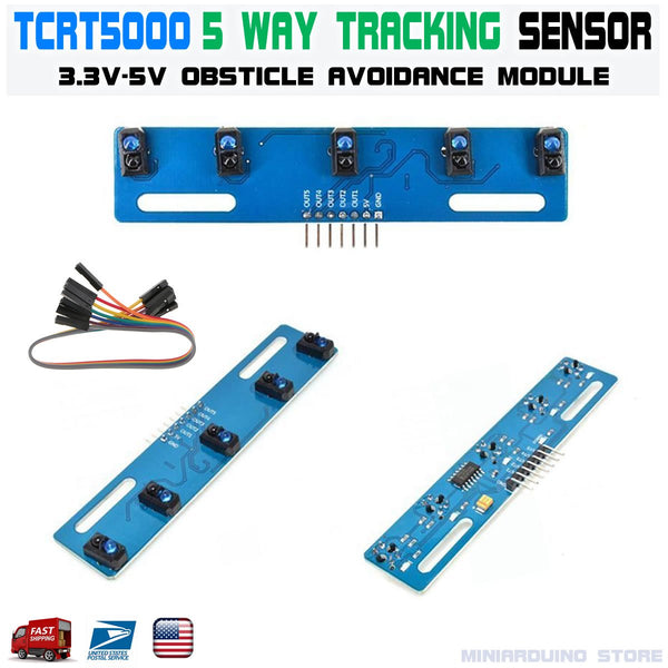 TCRT5000 Infrared Line 5-way Tracking Sensor Obstacle Avoidance Module ...