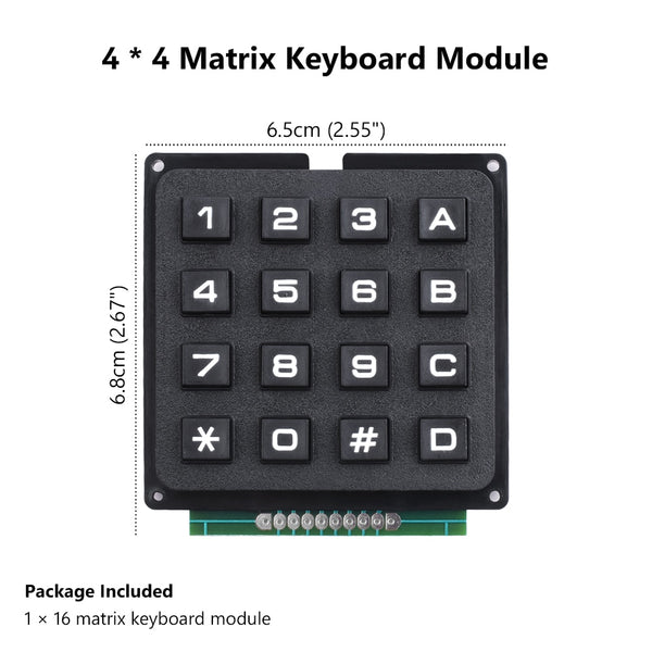 4x4 Matrix Array 16 Keys Switch Keypad Keyboard Module for MCU Arduino ...