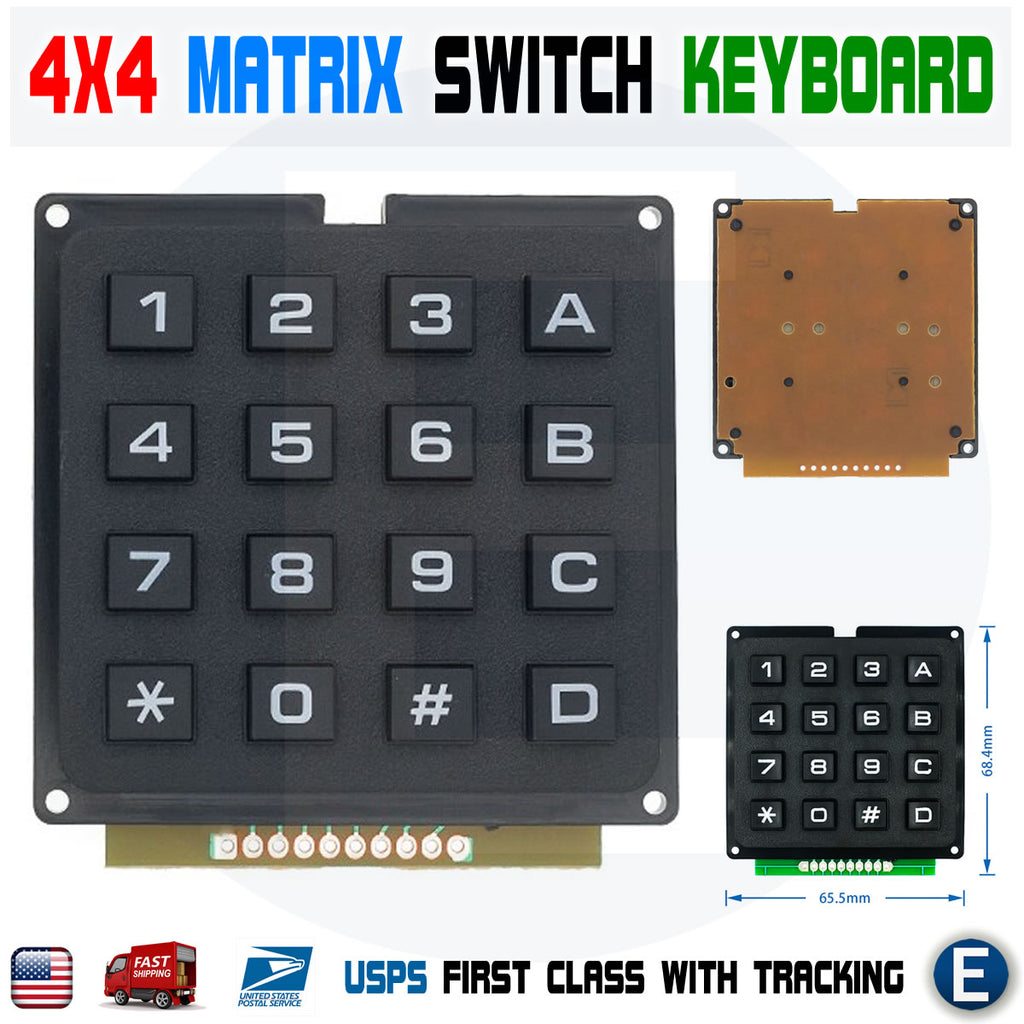 4x4 Matrix Array 16 Keys Switch Keypad Keyboard Module For Mcu Arduino