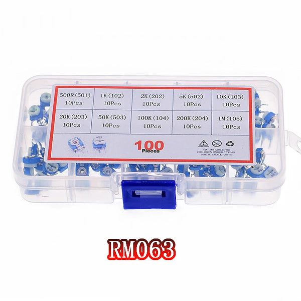 100PCS RM063 Trimmer Trim Pot Variable Resistor Potentiometer 500~1M 1 ...