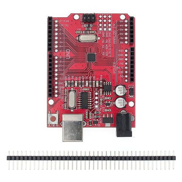 Arduino UNO R3 CH340G compatible ATMEGA328P RED PCB with bootloader ...