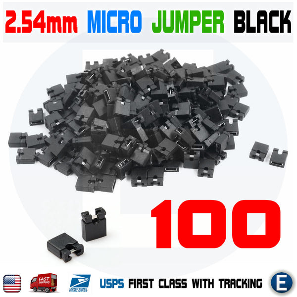 100PCS Mini Micro Jumper 2.54mm Standard Circuit Board Shunts Short Ju ...